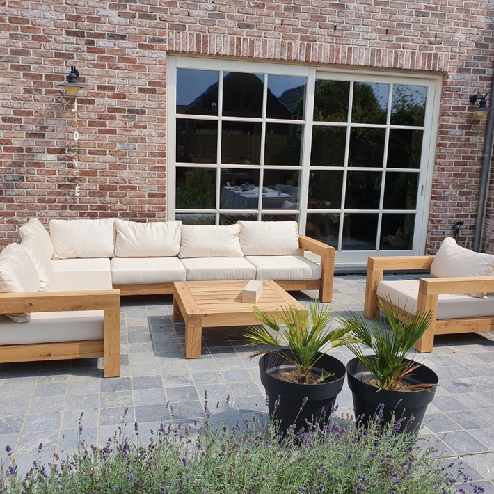Eikenhout loungeset 4-zits – THUYN